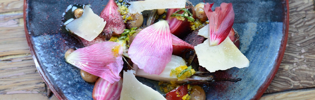 Roasted Beetroot with Garlic Puree